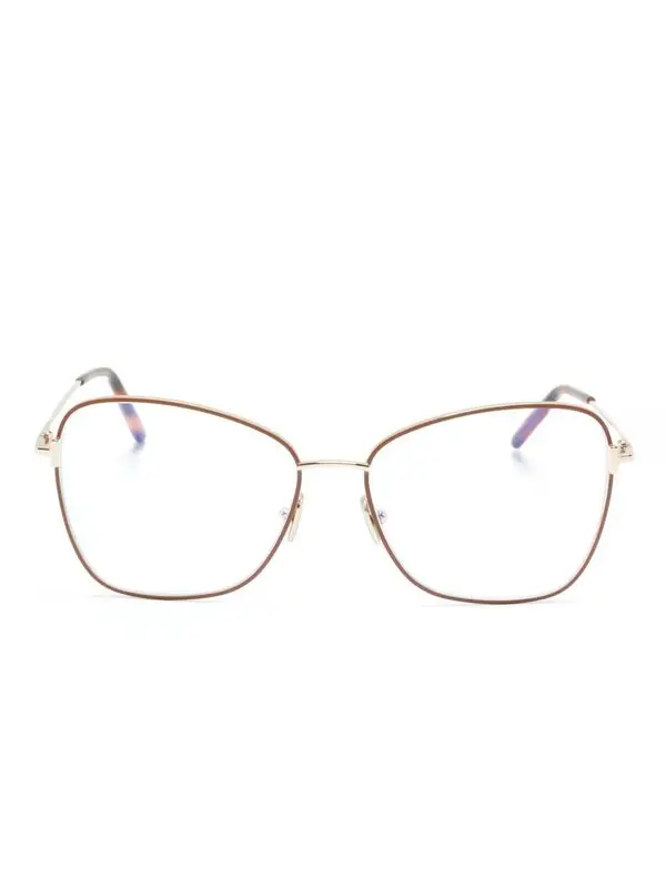 TOM FORD Two-tone Butterfly-frame Glasses - Gold
