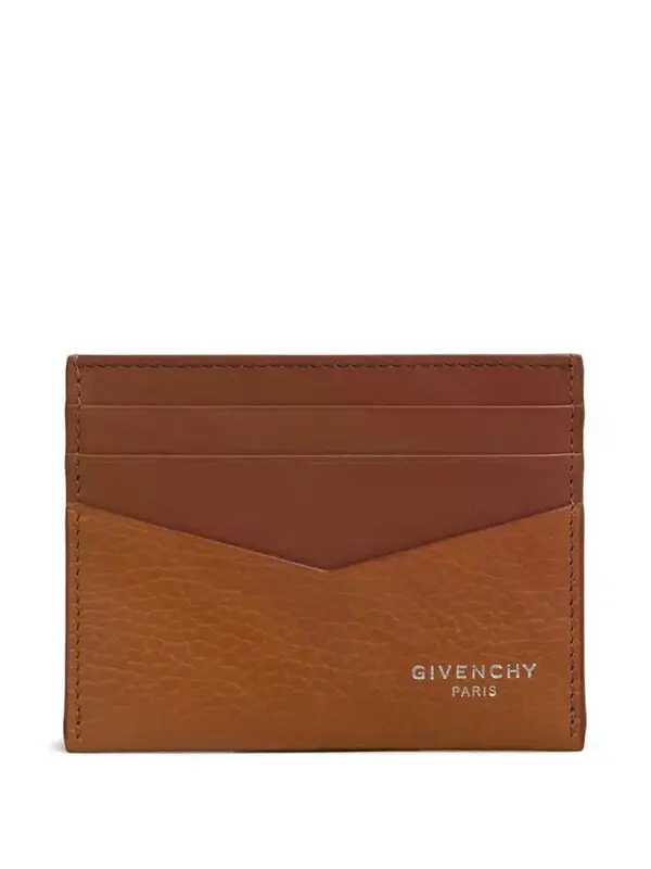 Givenchy Grained-leather Card Holder - Brown