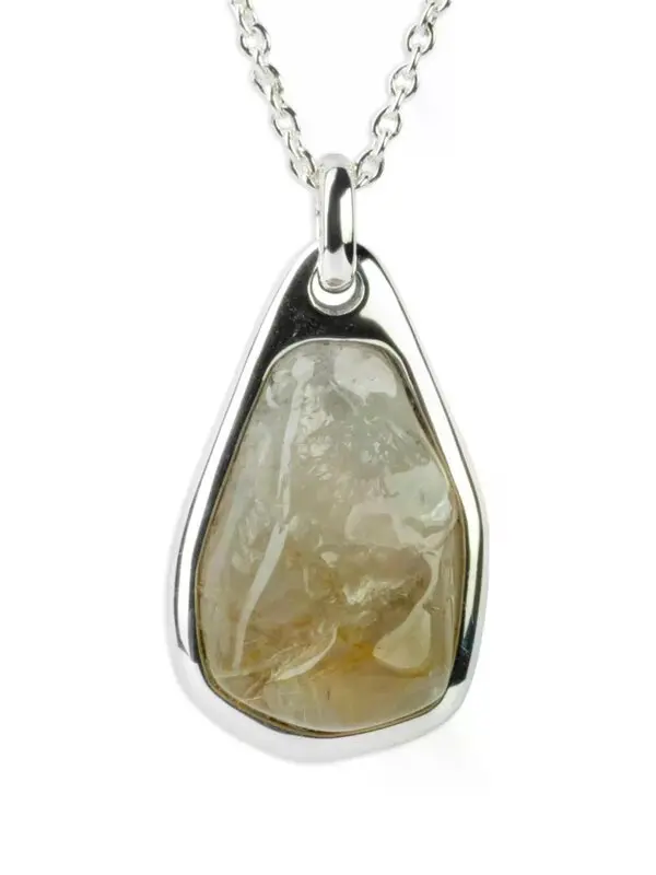 PARTS OF FOUR Sterling Halos Rutilated Quartz Necklace - Silver