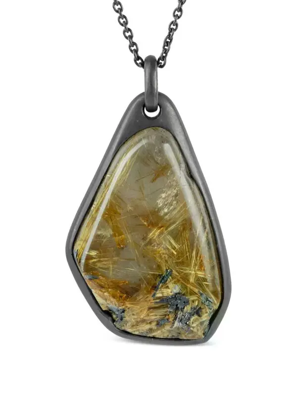 PARTS OF FOUR Sterling Halos Rutilated Quartz Necklace - Silver