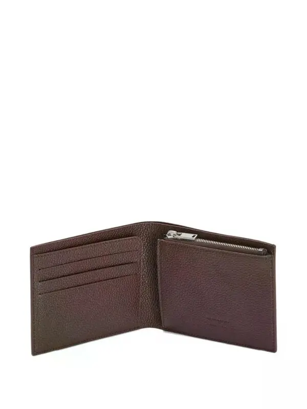 JIL SANDER Grained Embossed Logo Wallet - Brown