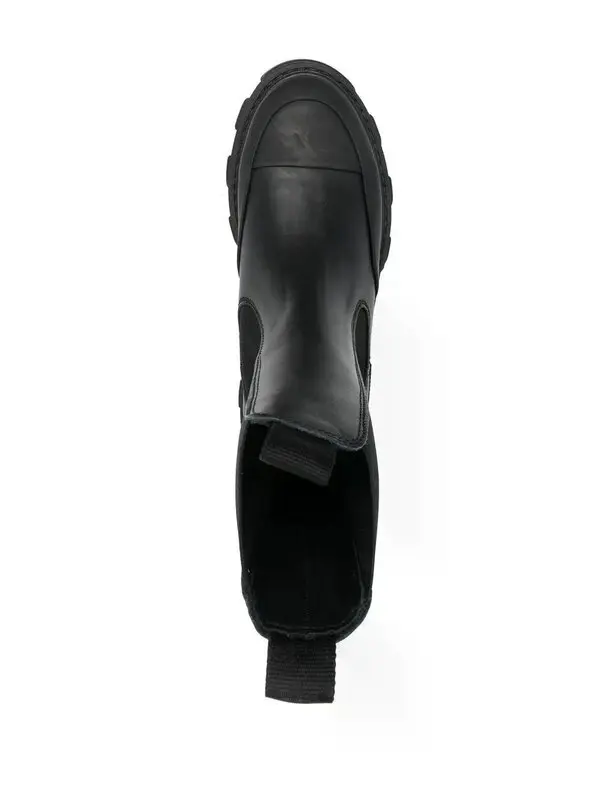 GANNI Mid Chunky Leather Chelsea Boots