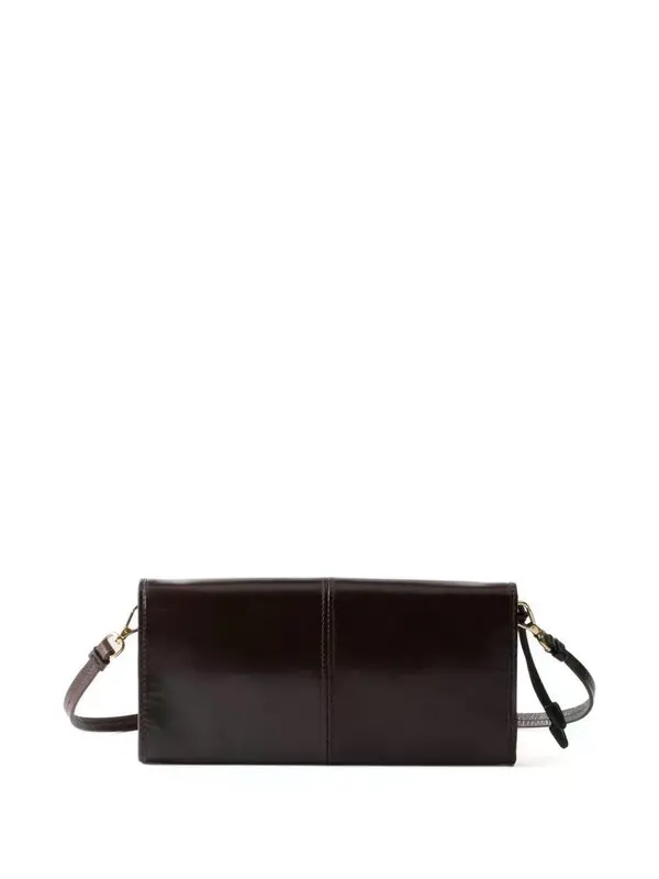 Prada Logo Leather Wallet - Brown