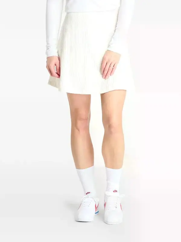 Nike Ribbed-knit Mini Skirt - White