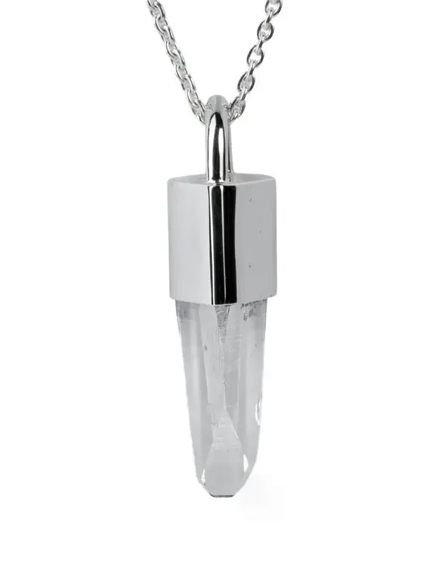 PARTS OF FOUR Sterling Talisman Lemurian Quartz Necklace - Silver