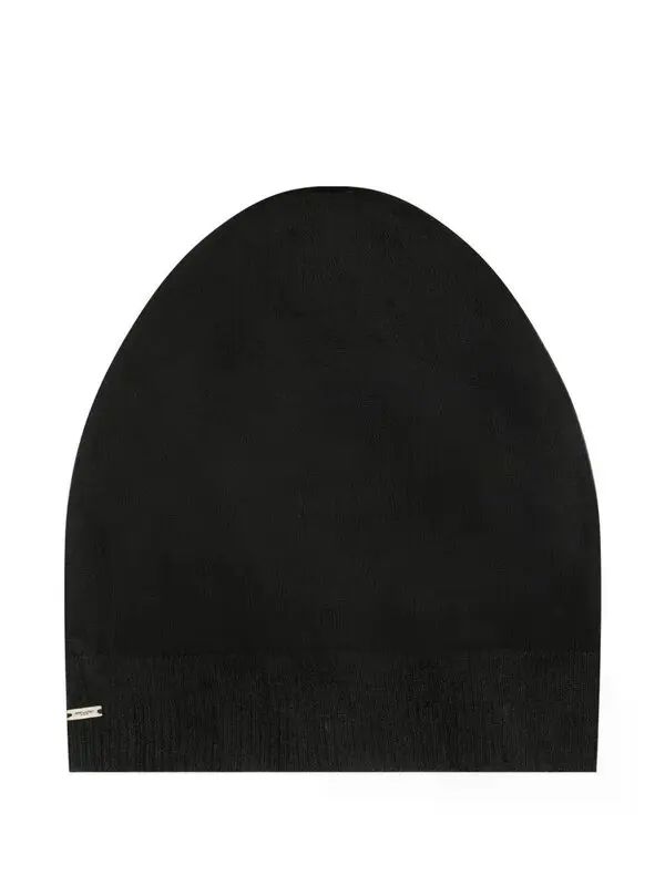 Saint Laurent Ribbed Beanie Hat - Black