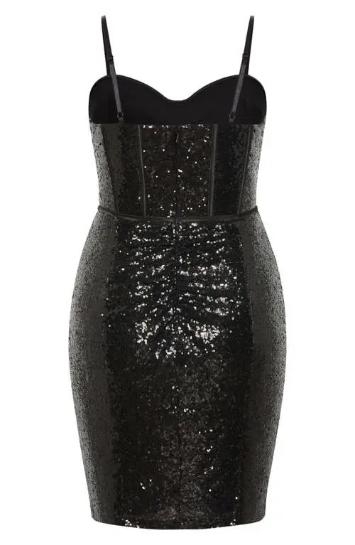 City Chic Lia Sequin Mini Dress