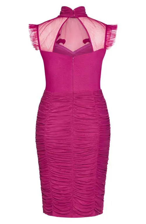 City Chic Celia Ruched Body-con Dress