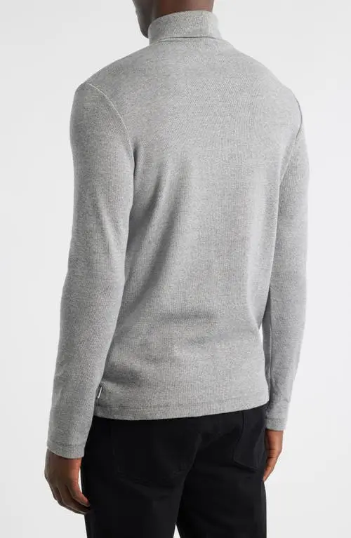Ag Canon Turtleneck Cotton-blend Sweater - Heather Grey