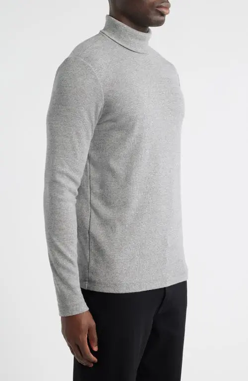 Ag Canon Turtleneck Cotton-blend Sweater - Heather Grey