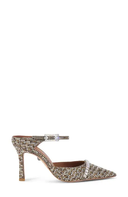 Kurt Geiger Embellished Pointed-toe Ankle Strap Pumps - Beige