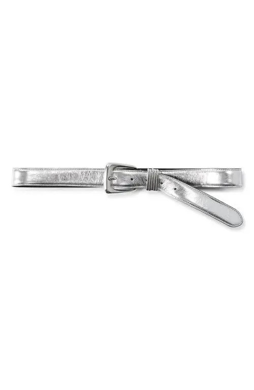 Veronica Beard Arch Metallic Leather Belt