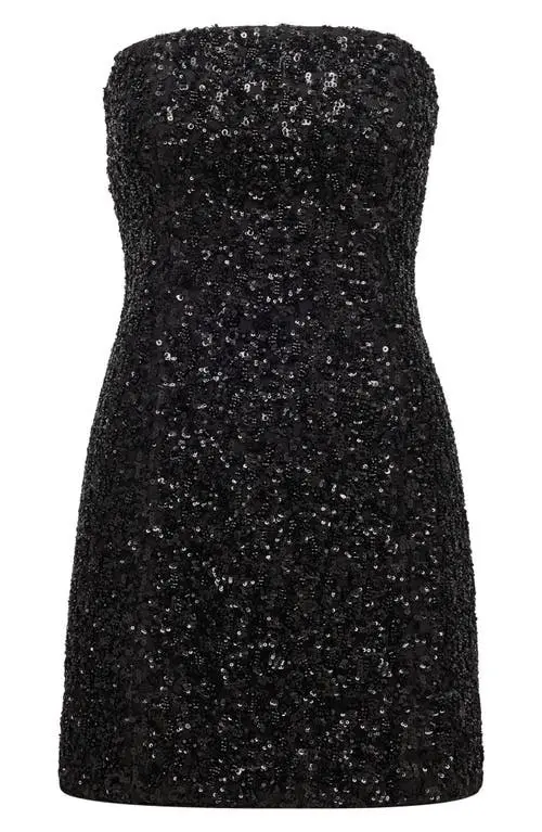 EVER NEW Elysia Sequin Strapless Mini Dress