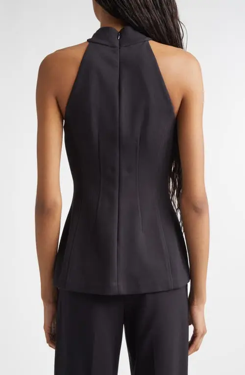 Veronica Beard Johanne Halter Top - Black