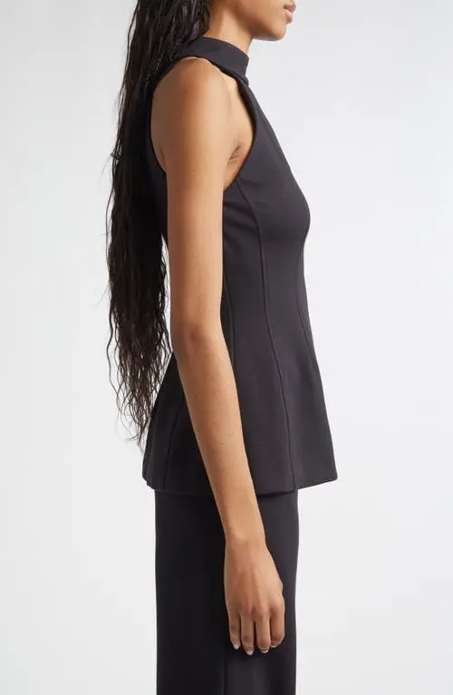 Veronica Beard Johanne Halter Top - Black