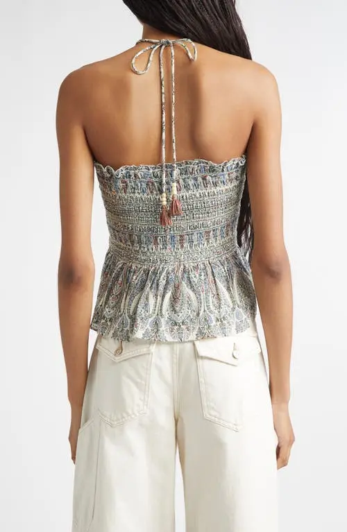 Veronica Beard Damsey Paisley Smock Halter Top
