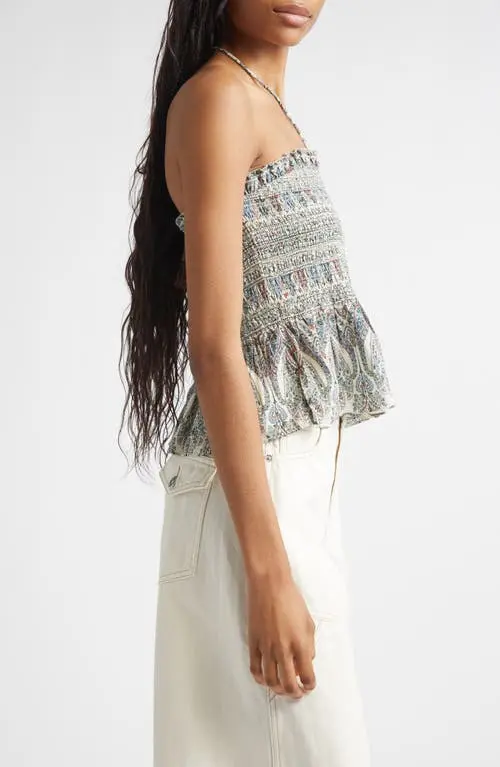 Veronica Beard Damsey Paisley Smock Halter Top