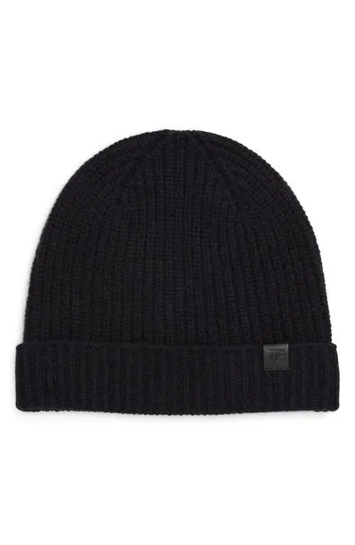 TOM FORD Cashmere Ribbed Beanie - Hb906 Midnight Navy