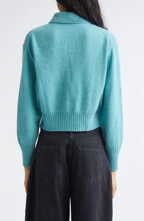 Proenza Schouler Rocia Cashmere Crop Cardigan - Teal