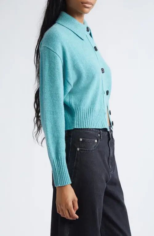 Proenza Schouler Rocia Cashmere Crop Cardigan - Teal