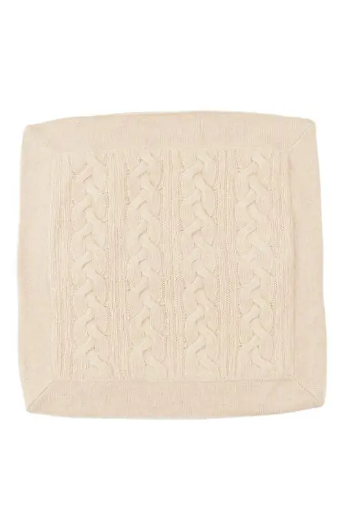 GOBI MONGOLIAN CASHMERE Knitted Pillow Cover - Beige