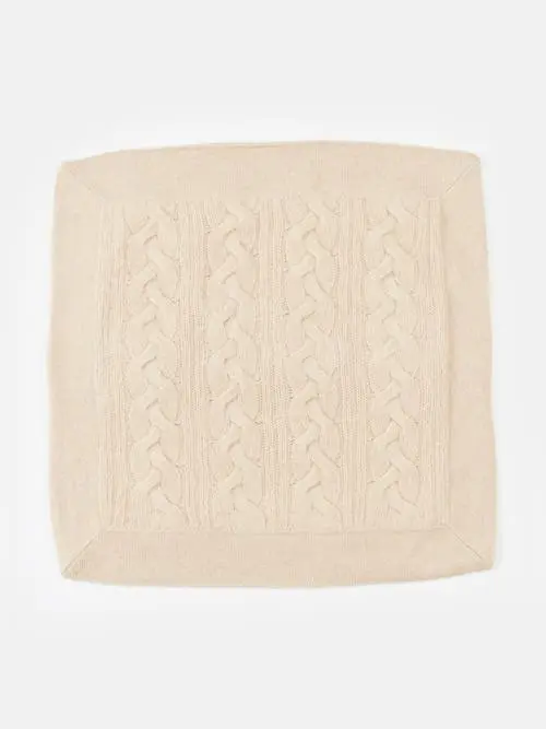 Gobi Cashmere Knitted Pillow Cover - Beige