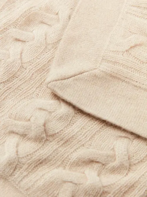 Gobi Cashmere Knitted Pillow Cover - Beige