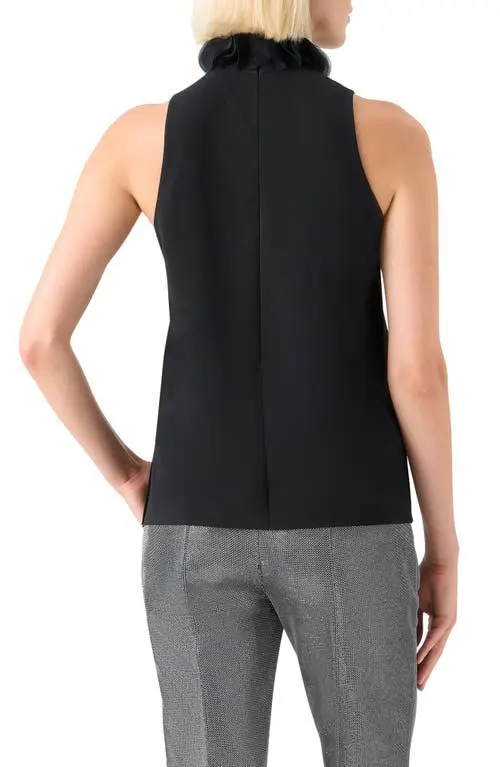Akris Ruffle Mock Neck Shell