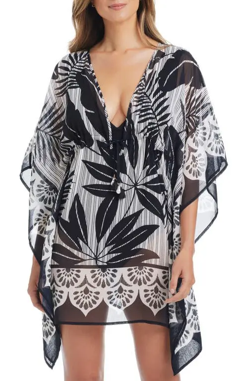 BLEU BY ROD BEATTIE Chiffon Cover-up Caftan - Black