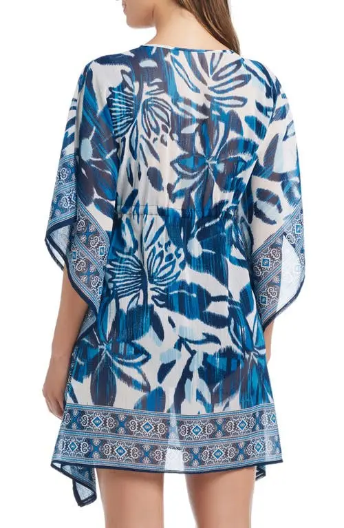 BLEU BY ROD BEATTIE Chiffon Cover-up Caftan - Blue Multi