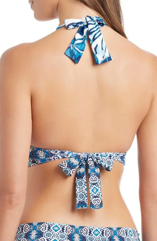 BLEU BY ROD BEATTIE Halter Bikini Top - Blue Multi