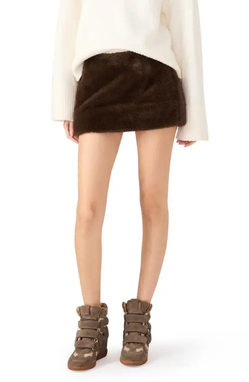 Steve Madden Aviva Faux Fur Mini Skirt