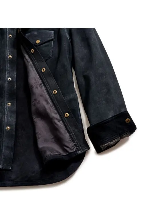 Billy Reid Savoy Waxed Suede Shirt Jacket