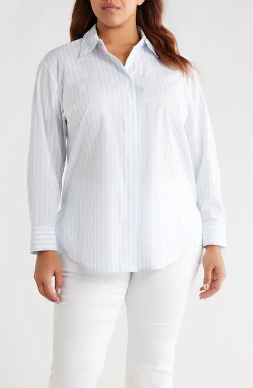 Anne Klein Stripe Woven Shirt