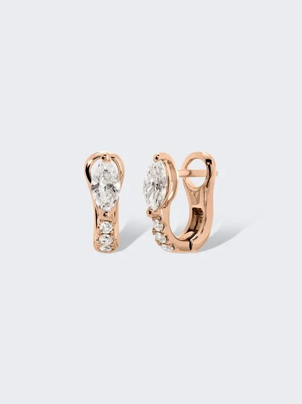 ANITA KO 18k Rose Gold Diamond Huggie Earrings - Rg