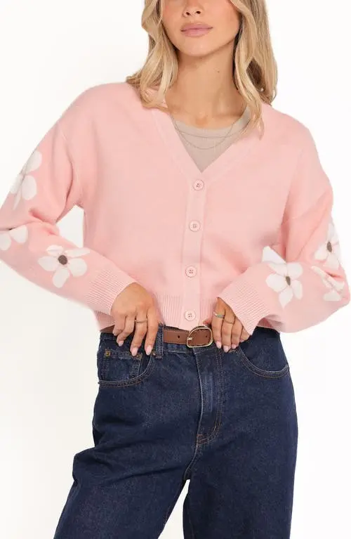 PETAL & PUP Lantana Flower Sleeve Crop Cardigan