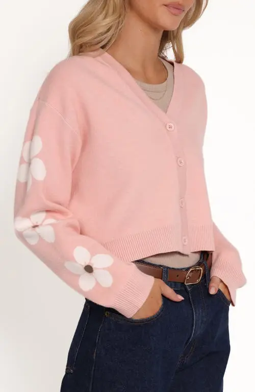 PETAL & PUP Lantana Flower Sleeve Crop Cardigan