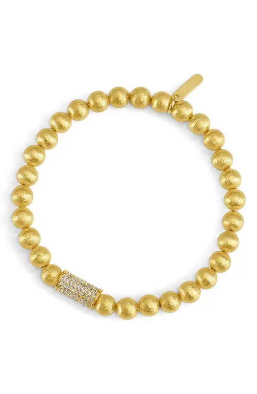 DEAN DAVIDSON Petit Pavé Cubic Zirconia Beaded Bracelet - Gold