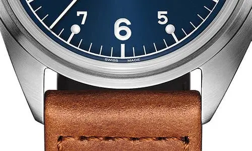 Hamilton Khaki Aviation Pilot Pioneer Leather Strap Watch