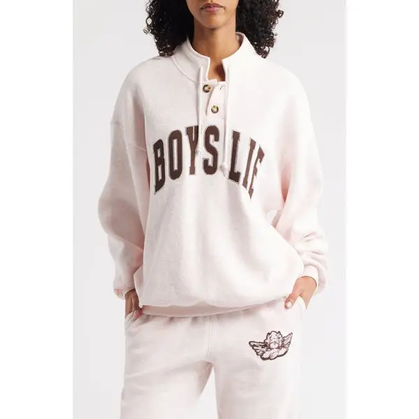 BOYS LIE Smoke & Mirrors Crewneck Henley Pullover