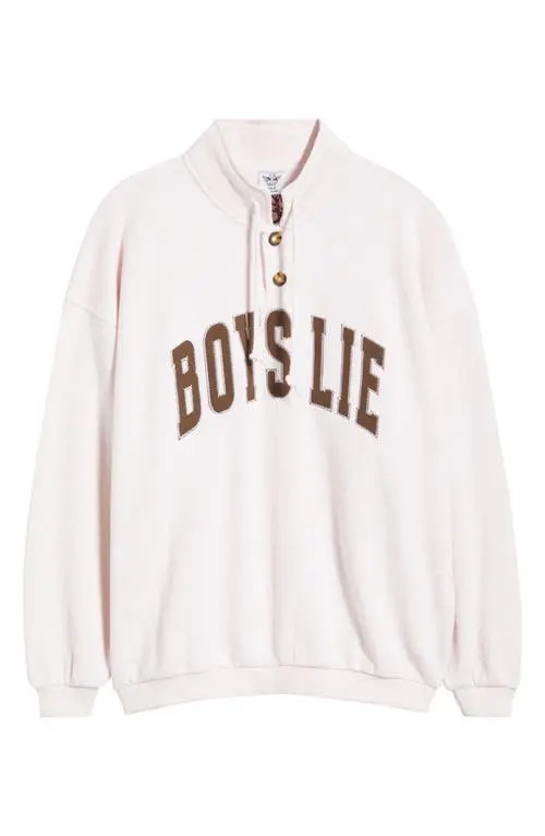 BOYS LIE Smoke & Mirrors Crewneck Henley Pullover