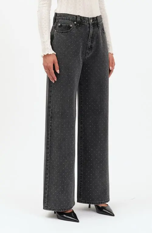 DAZE The Wanderer Rhinestone Wide Leg Jeans