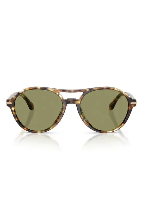 Giorgio Armani 55mm Round Sunglasses - Yellow Havana