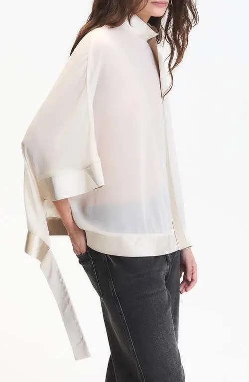 Deluc Carter Sheer Mock Neck Top