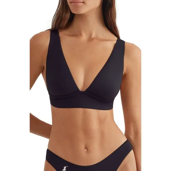 Polo Ralph Lauren V-neck Bikini Top - Black