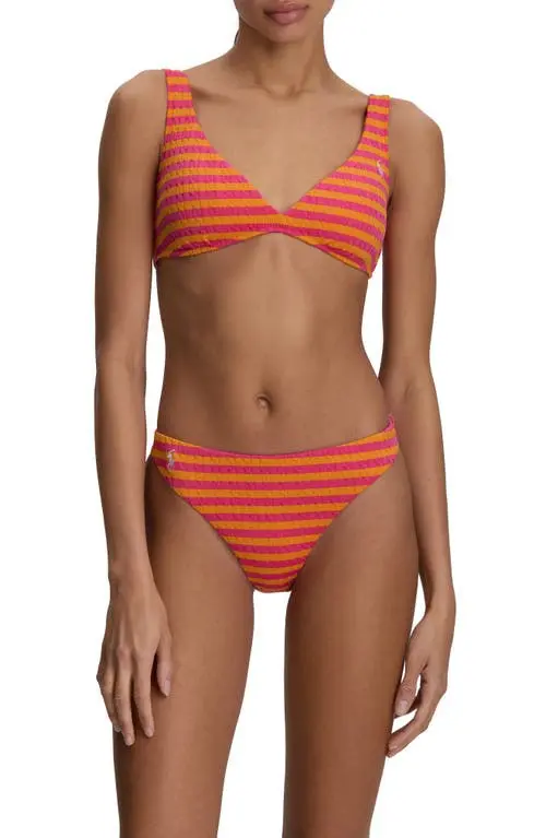 Polo Ralph Lauren Striped Bikini Top - Desert Pink Sail Ora
