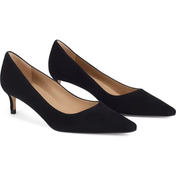 LK BENNETT Ava Pointed Toe Pumps - Black Suede