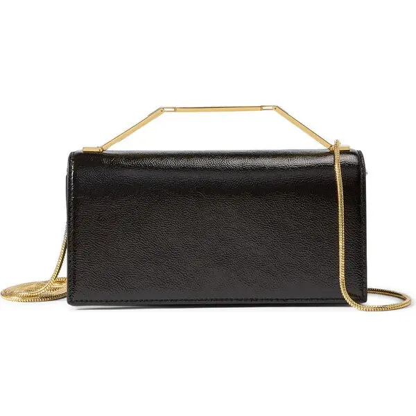 Veronica Beard Barre Patent Leather Clutch - Black