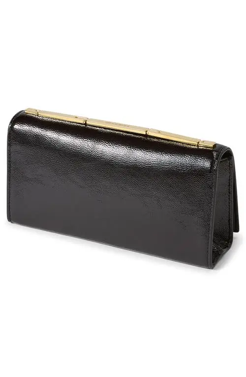 Veronica Beard Barre Patent Leather Clutch - Black