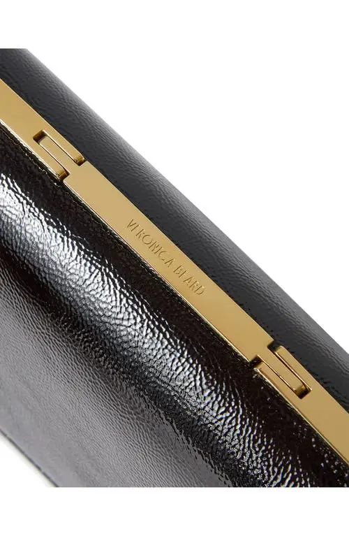 Veronica Beard Barre Patent Leather Clutch - Black
